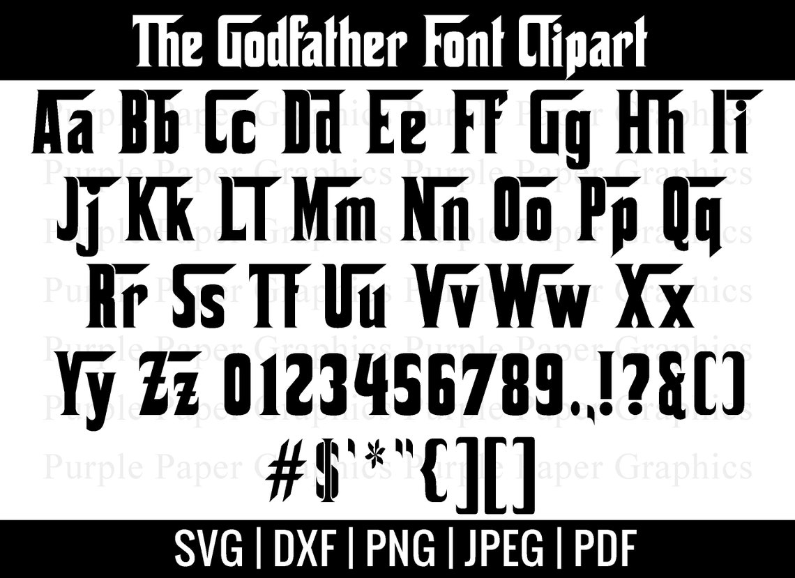 Godfather font on cricut - diskwolf
