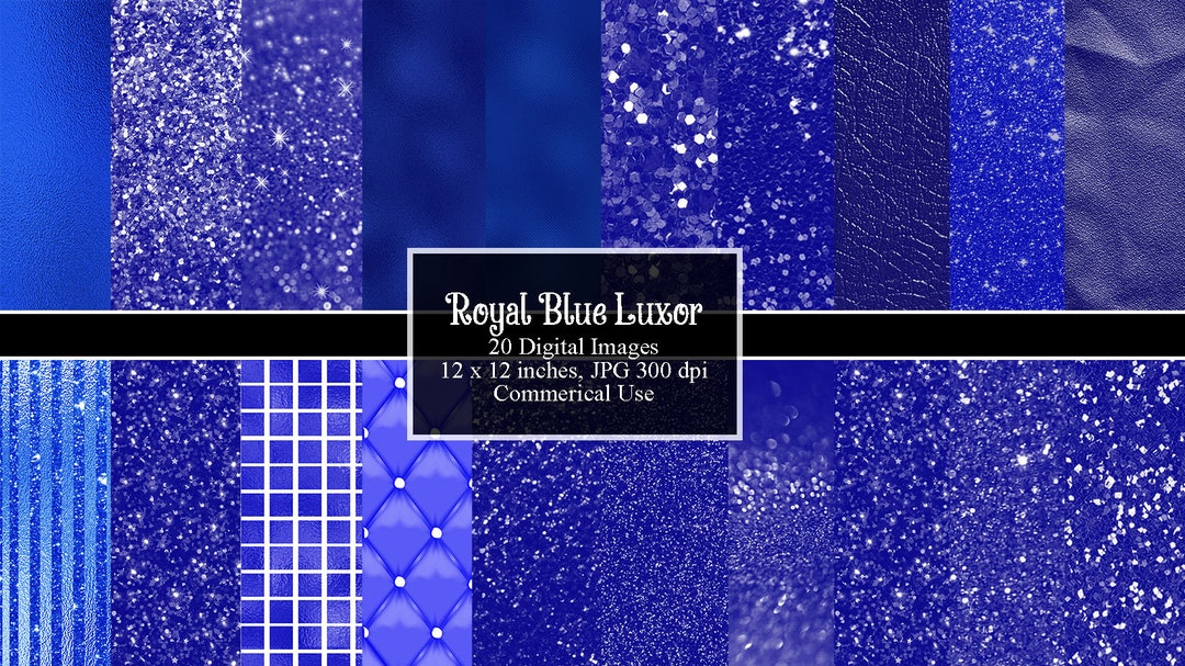 Royal Blue Luxor Digital Paper, Glitter, Foil, Sequin, Digital INSTANT ...