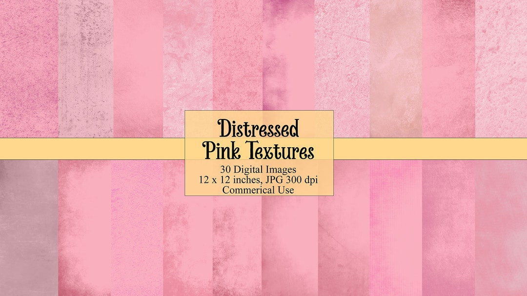 Distressed Pink Textures Digital Paper, Grunge Textures, Gritty ...