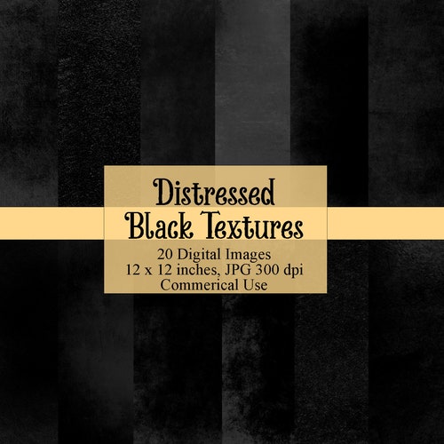 Distressed Black Textures Digital Paper Dark Grunge Textures - Etsy