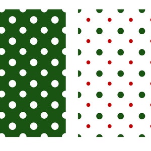 Christmas Scrapbook Paper Paper, Seamless Patterns, Red and Green ...