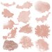 Watercolor Clipart #12, Rose Gold Watercolor Brush Clip Art, Splashes ...