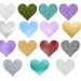 Hearts Glitter and Foil Clipart, Glitter Heart Clip Art, Silver, Rose ...
