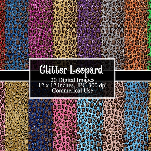 Leopard Digital Paper Pack Instant Download Printable - Etsy