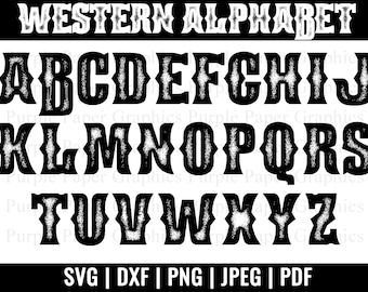 dxf Western font svg image files dxf cricut png clipart png,Western ...