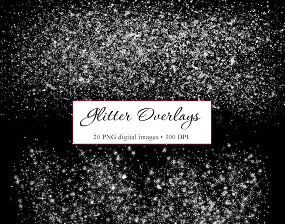 Silver Glitter Overlays Glitter Confetti Overlays PNG - Etsy