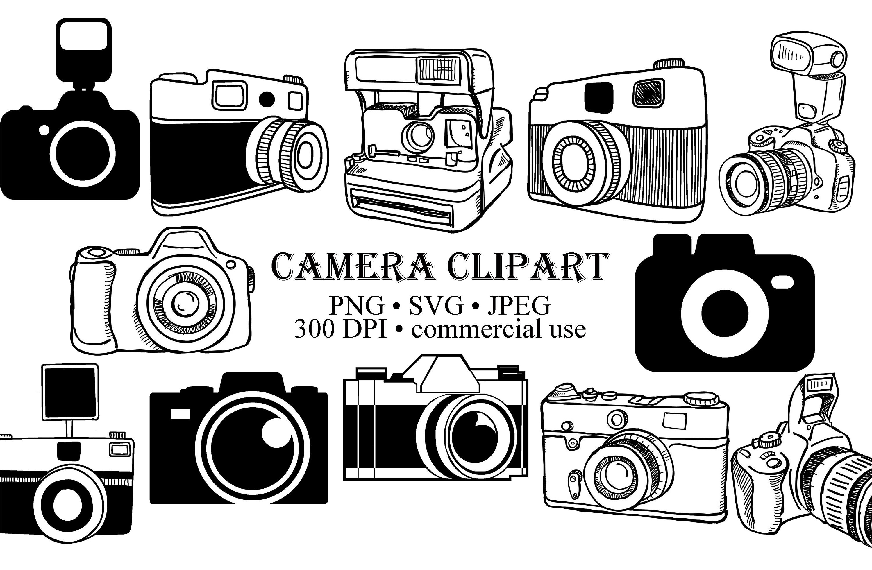 Camera Clip Art Black And White