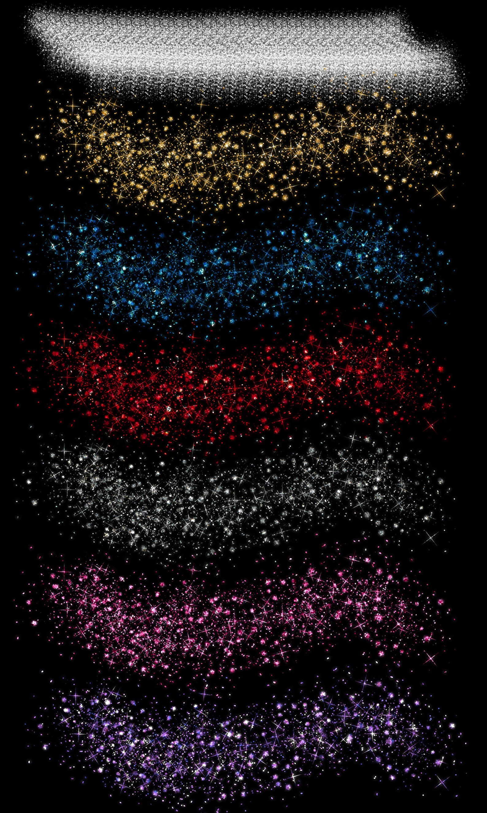 Glitter Brush Strokes Clip Art 1 Hand Painted Pink Blue | Etsy