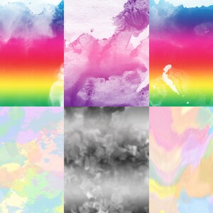 Watercolor Background Clipart #11, Pink Purple Blue Green Aqua ...