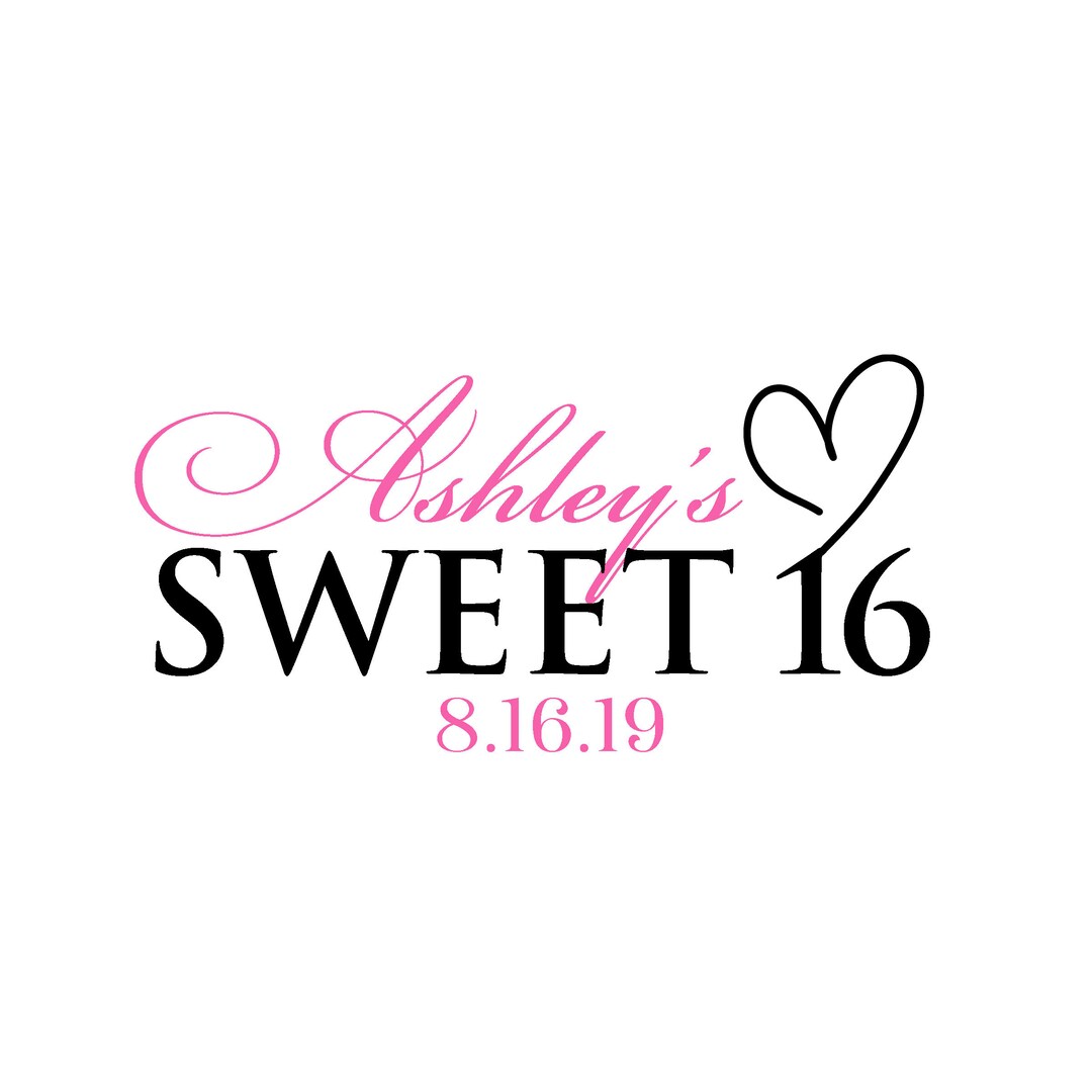 Custom Sweet 16 Party Logo 30 Invitations Sweet Sixteen - Etsy
