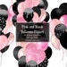 Pink and Black Balloons Clipart Glitter Balloon PNG Digital - Etsy