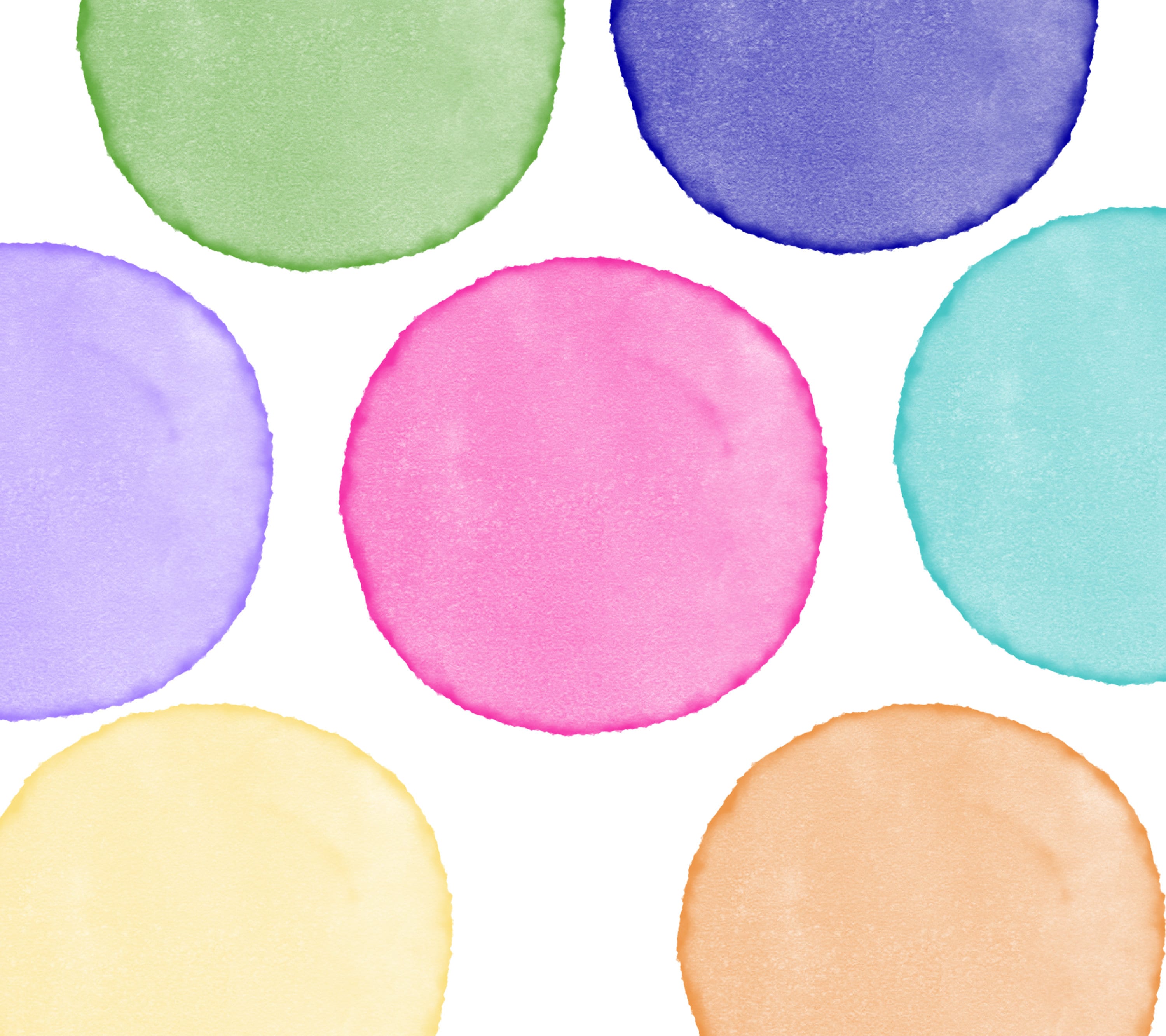 Watercolor Circles Clipart Hand Painted Watercolor Circles | Etsy