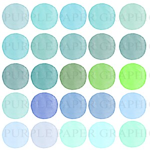 Watercolor Circles Clipart Hand Painted Watercolor Circles Clip Art PNG ...