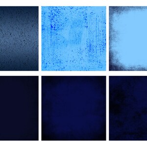 Distressed Blue Textures Digital Paper, Dark Grunge Textures, Gritty ...