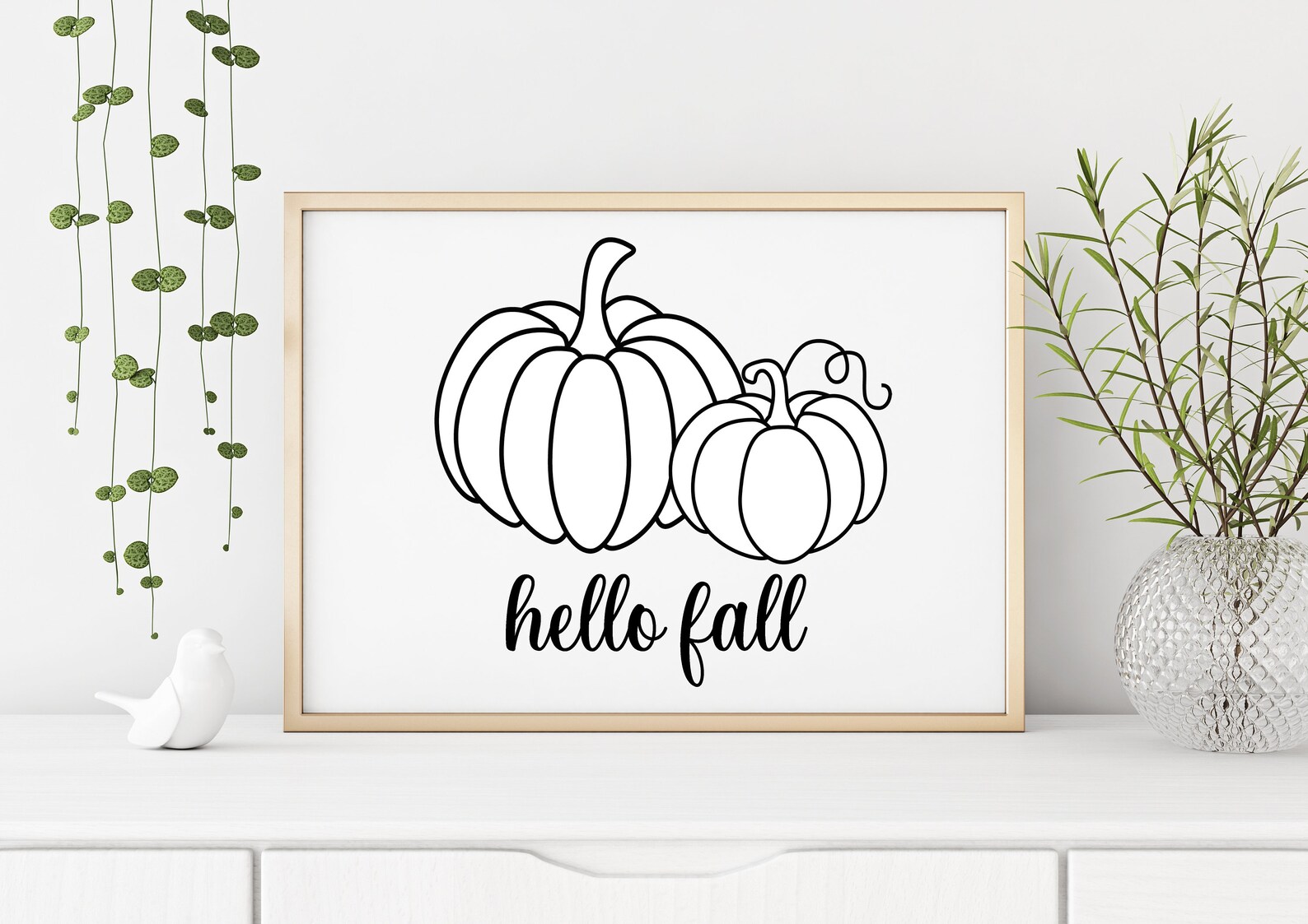 Hello Fall Pumpkin SVG Little Pumpkin Pumpkin Stencil Svg - Etsy