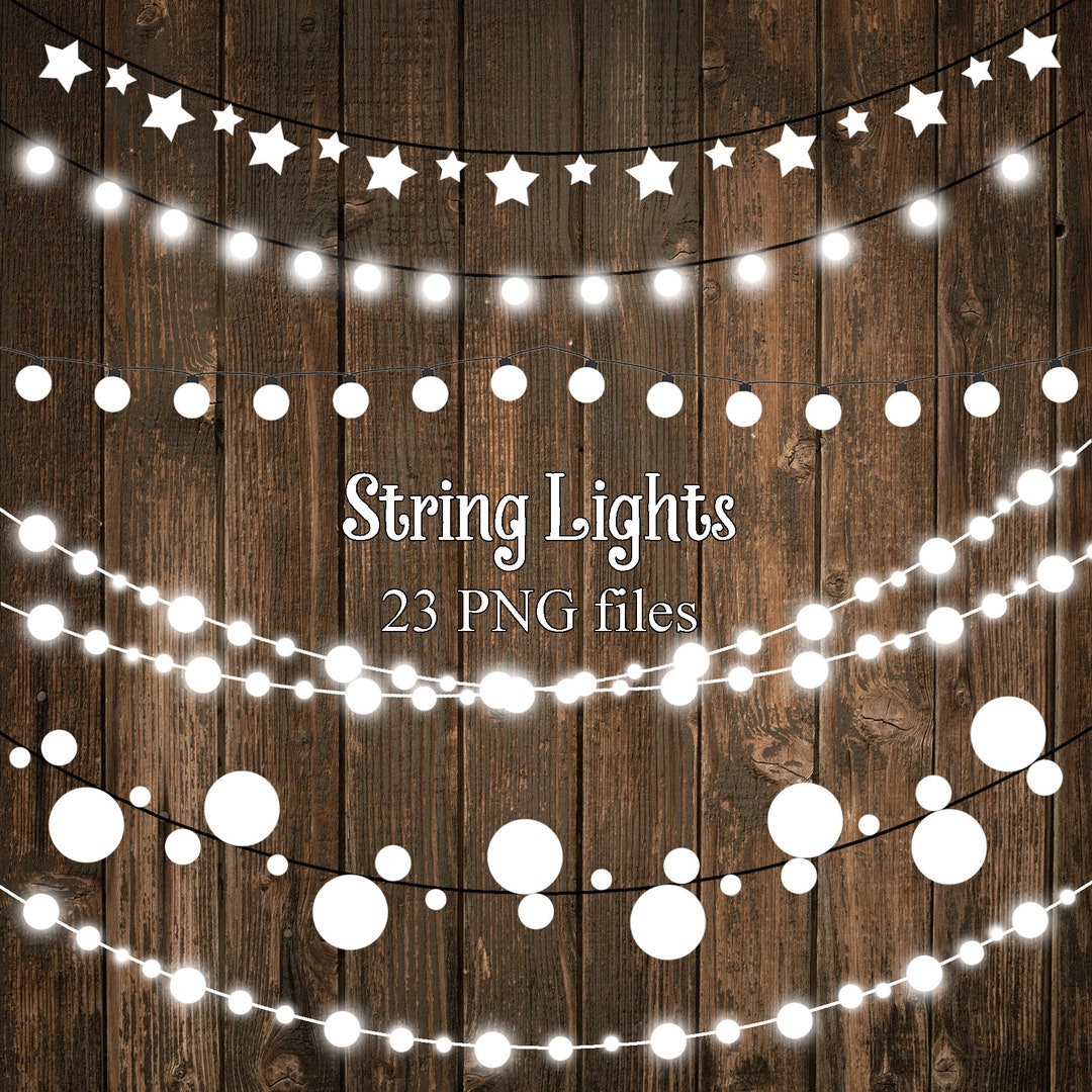 String Lights Clipart Fairy Lights Clip Art Party Lights - Etsy
