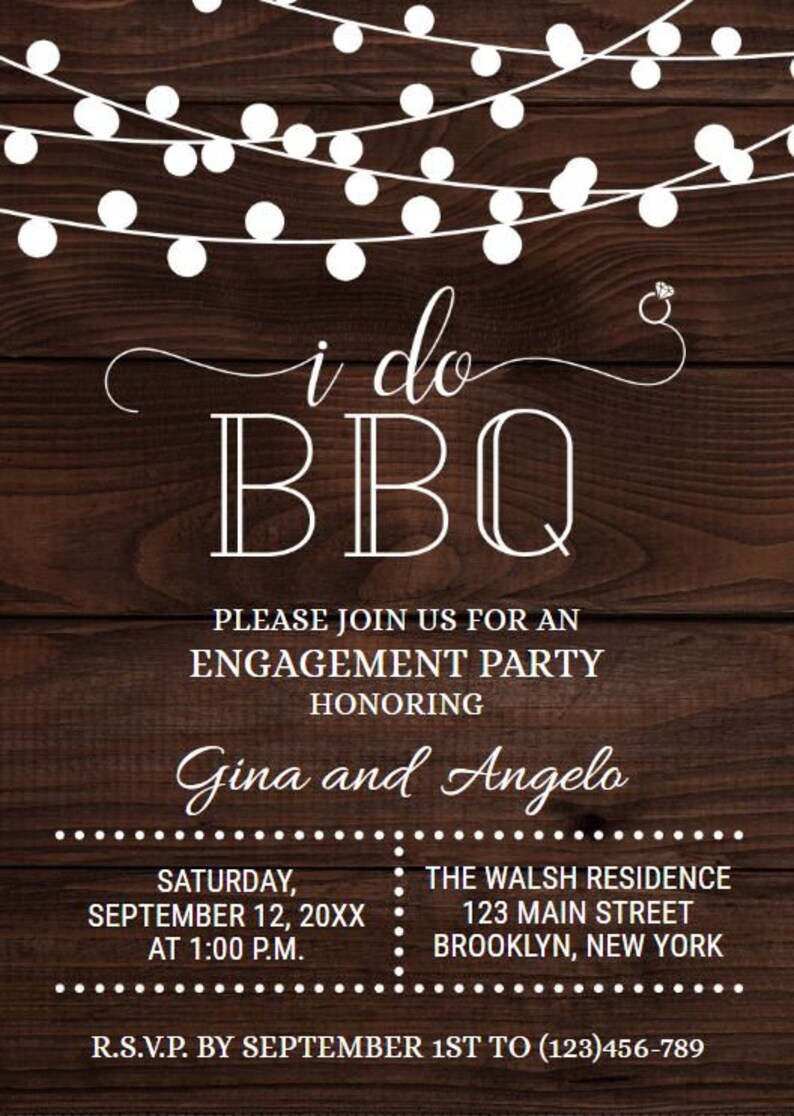 I Do BBQ Engagement Party Invitation 35 Digital Invitation - Etsy