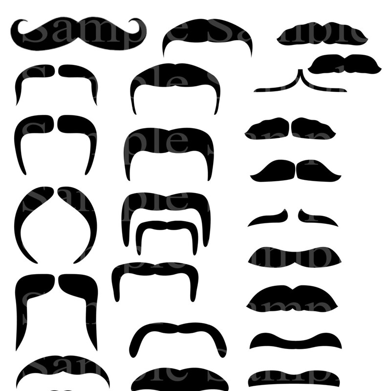 Mustache Clip Art - Etsy