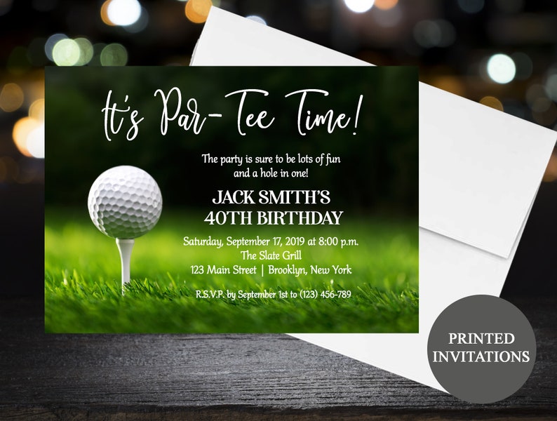Golf Birthday Invitation Party 11 Any Age Surprise - Etsy