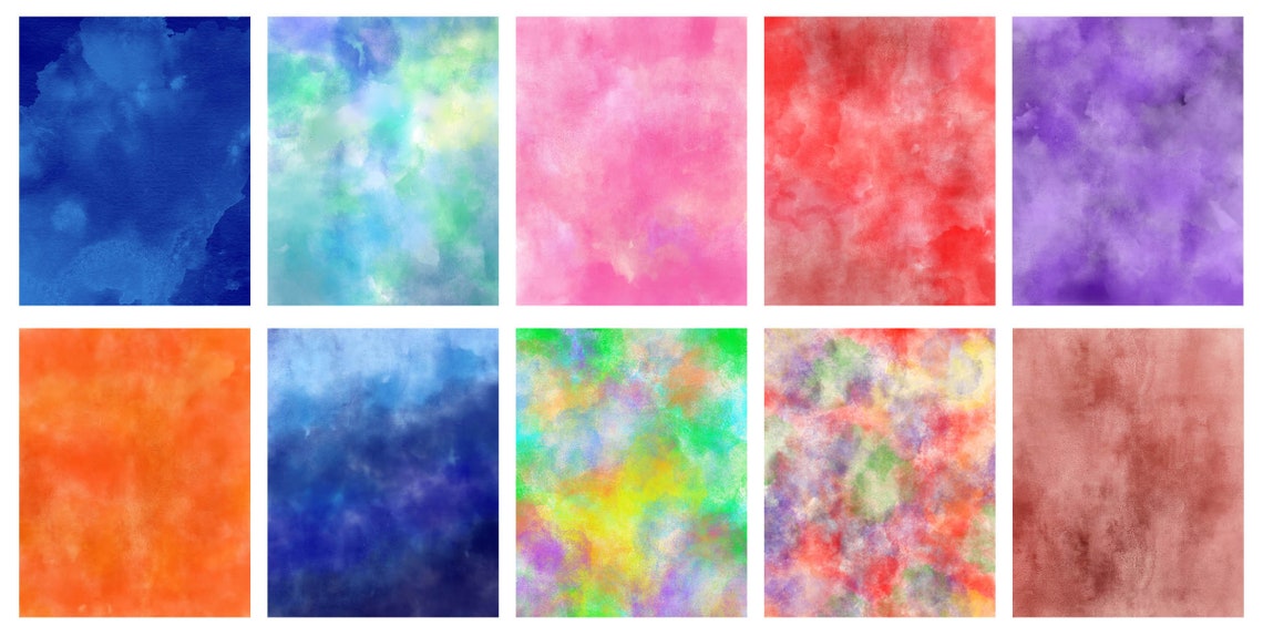 Watercolor Digital Paper Backgrounds Printable Paper - Etsy
