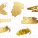 Gold Foil and Glitter Brush Strokes Clip Art Hand Painted Clipart ...