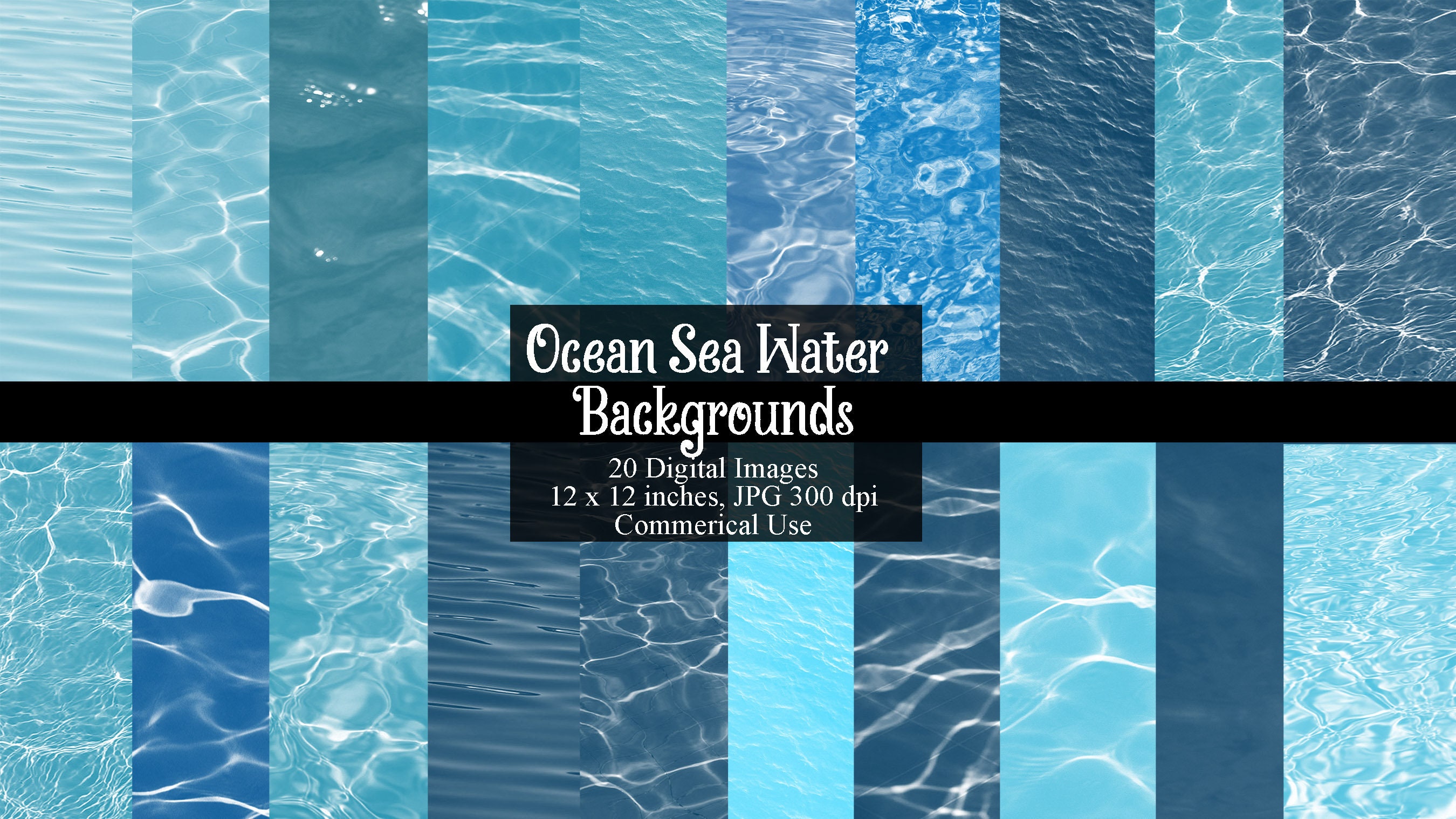Ocean Sea Water Digital Papers Pool Water Background - Etsy