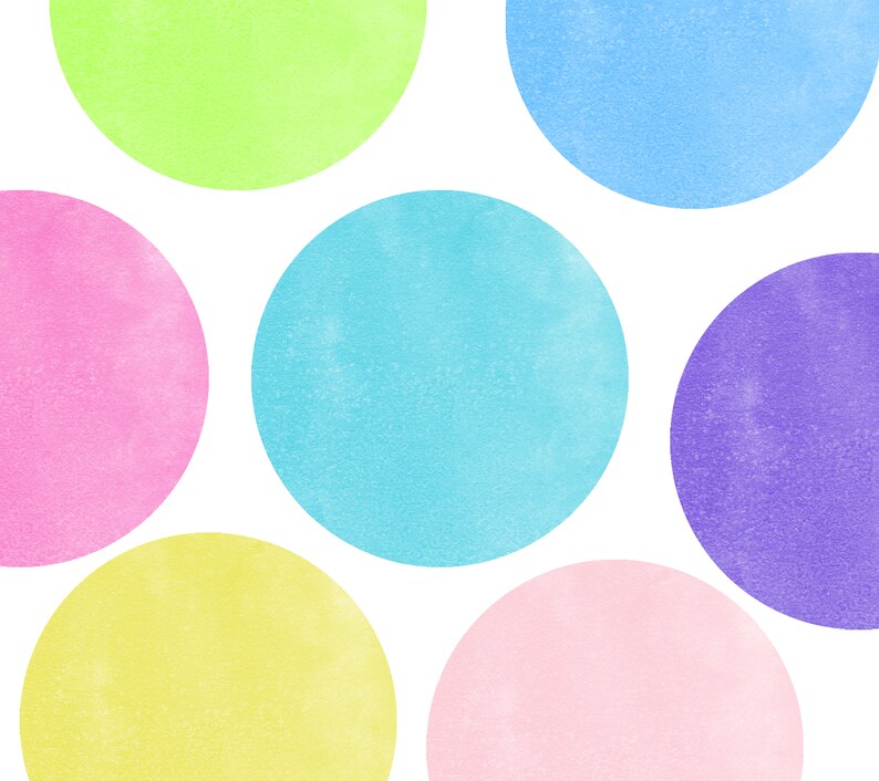 Watercolor Circles Clipart Hand Painted Watercolor Circles - Etsy