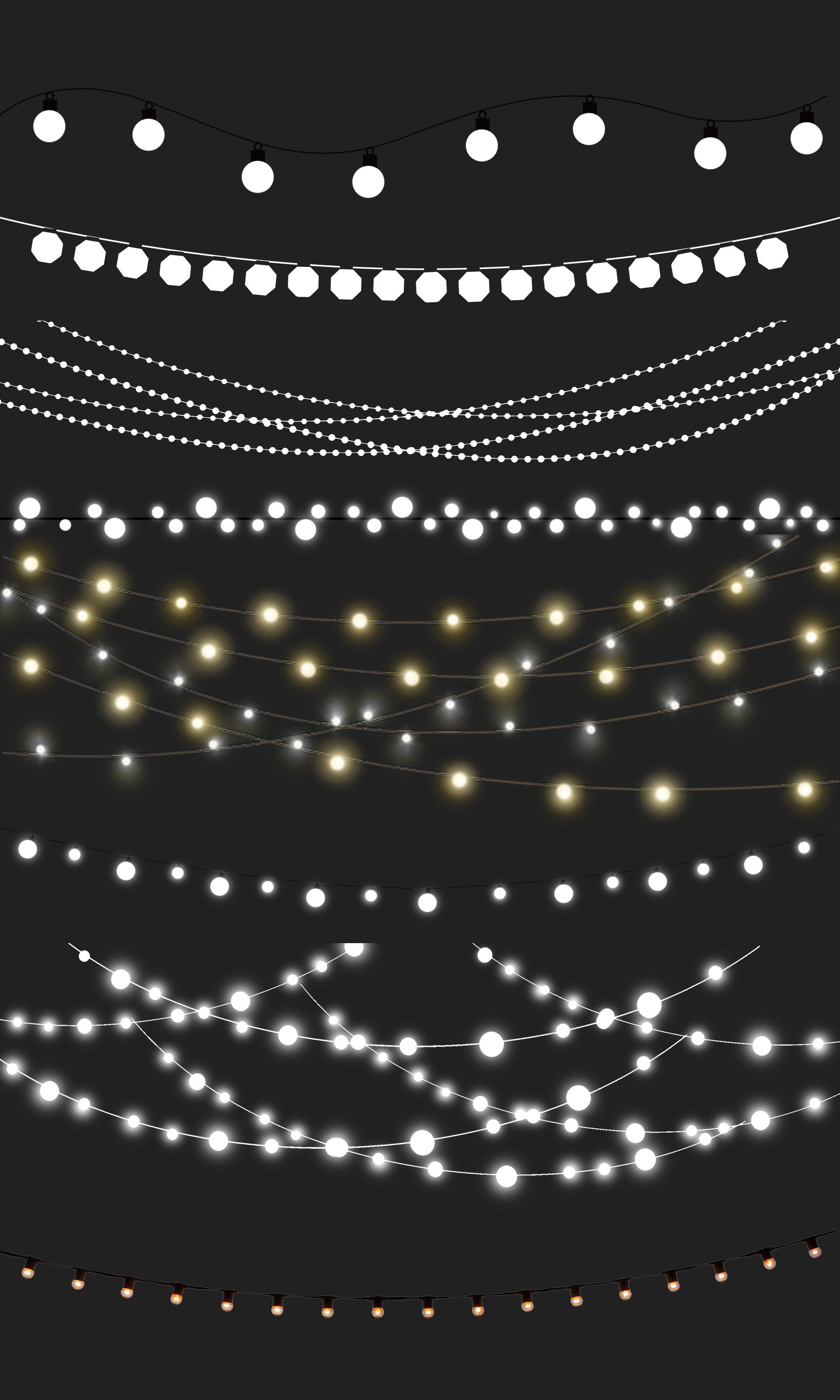 String Lights Clipart Fairy Lights Clip Art Party Lights - Etsy