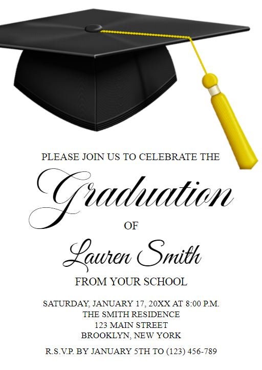 Graduation Party Invitation Graduation Announcement Woman | Etsy