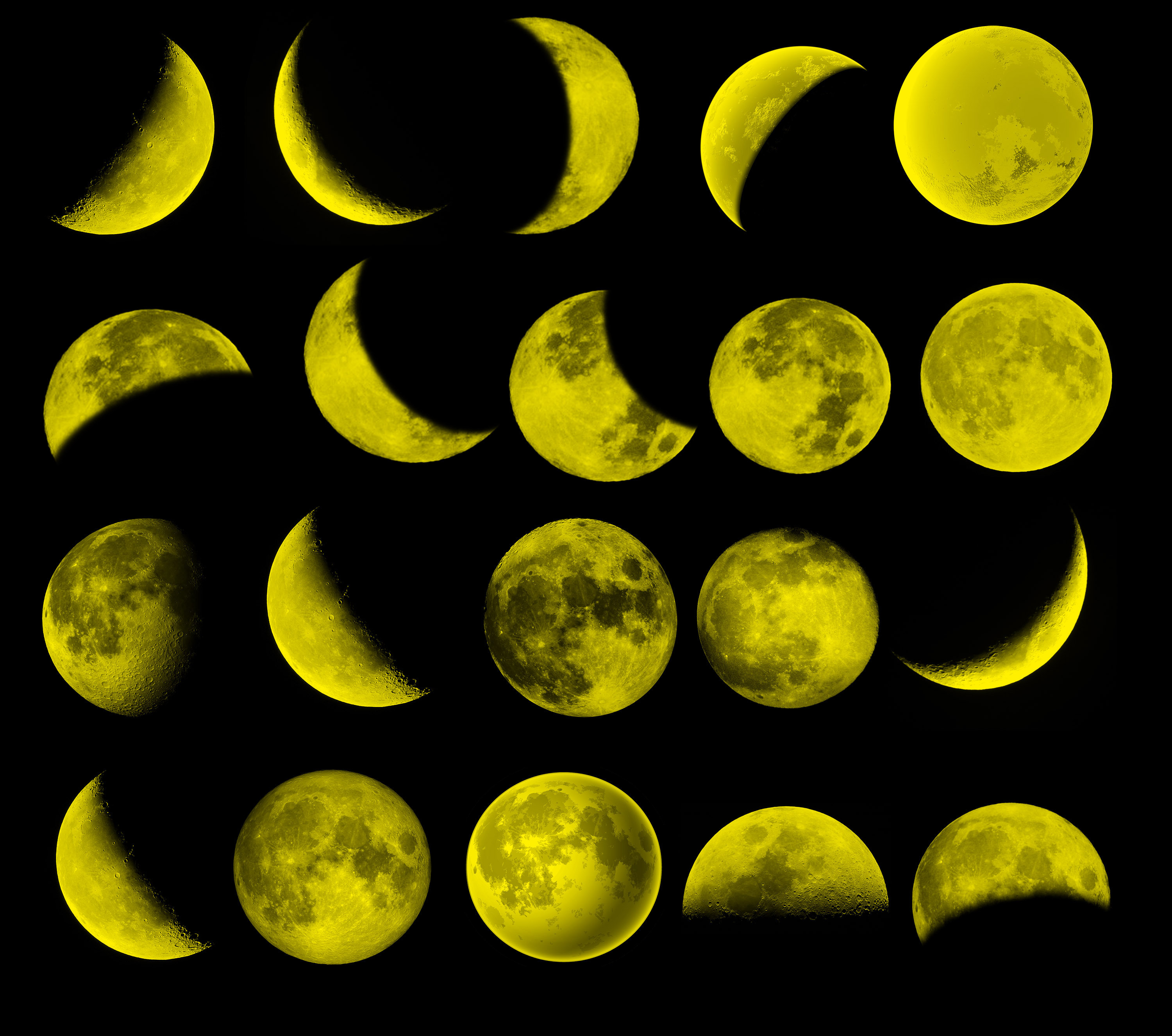 Moon Phases Clipart Rainbow Colors Moon Clip Art Graphics - Etsy