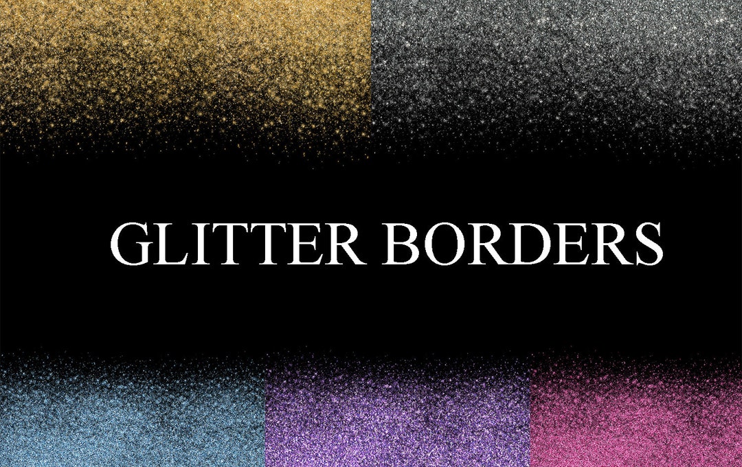 Glitter Borders Clipart #1, Silver, Gold, Pink, Blue, Purple, Png ...