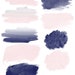 Navy and Blush Pink Watercolor Brush Strokes Glitter Foil - Etsy