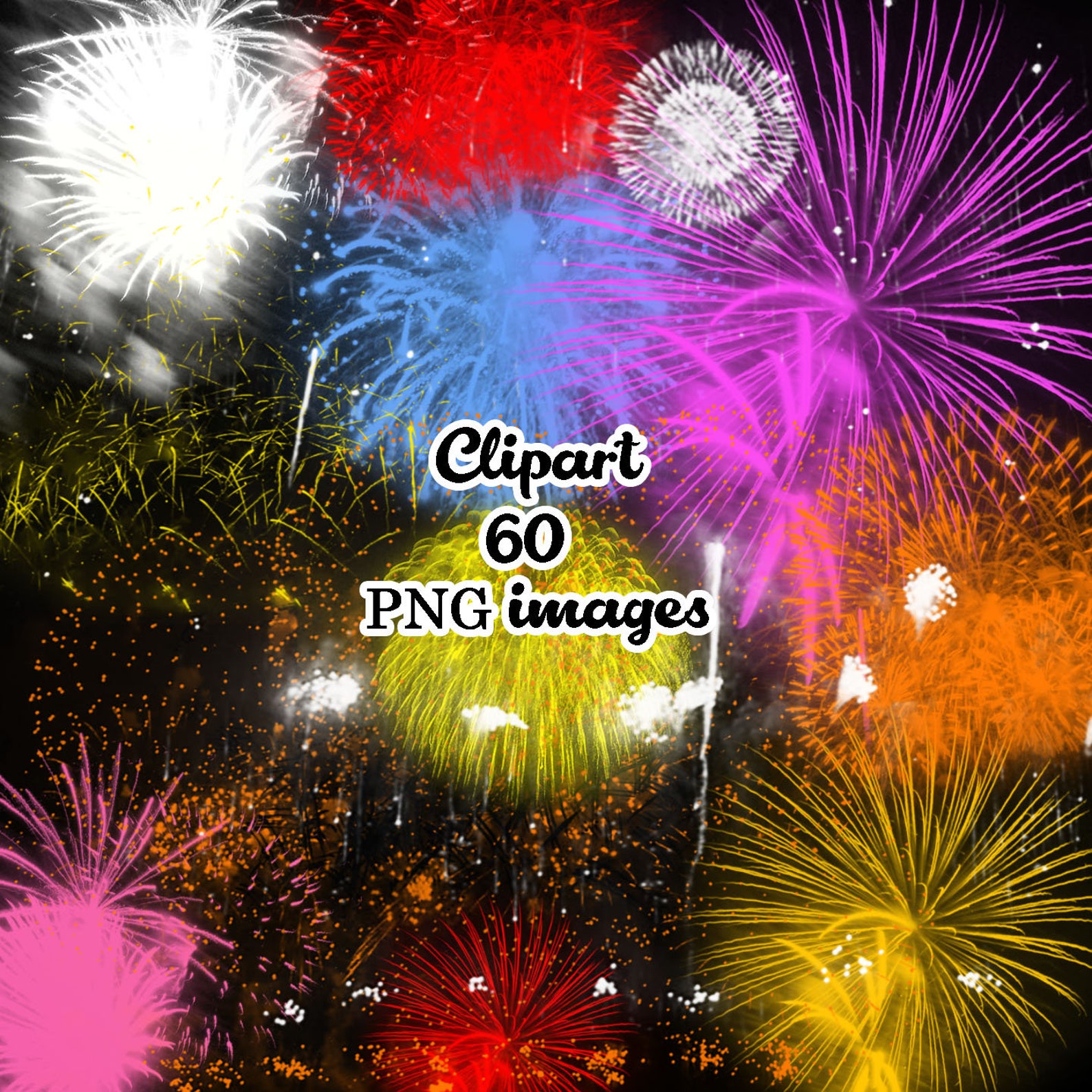 Fireworks Clipart, Firework Clip Art, Sparkler Clipart, 4th of July ...
