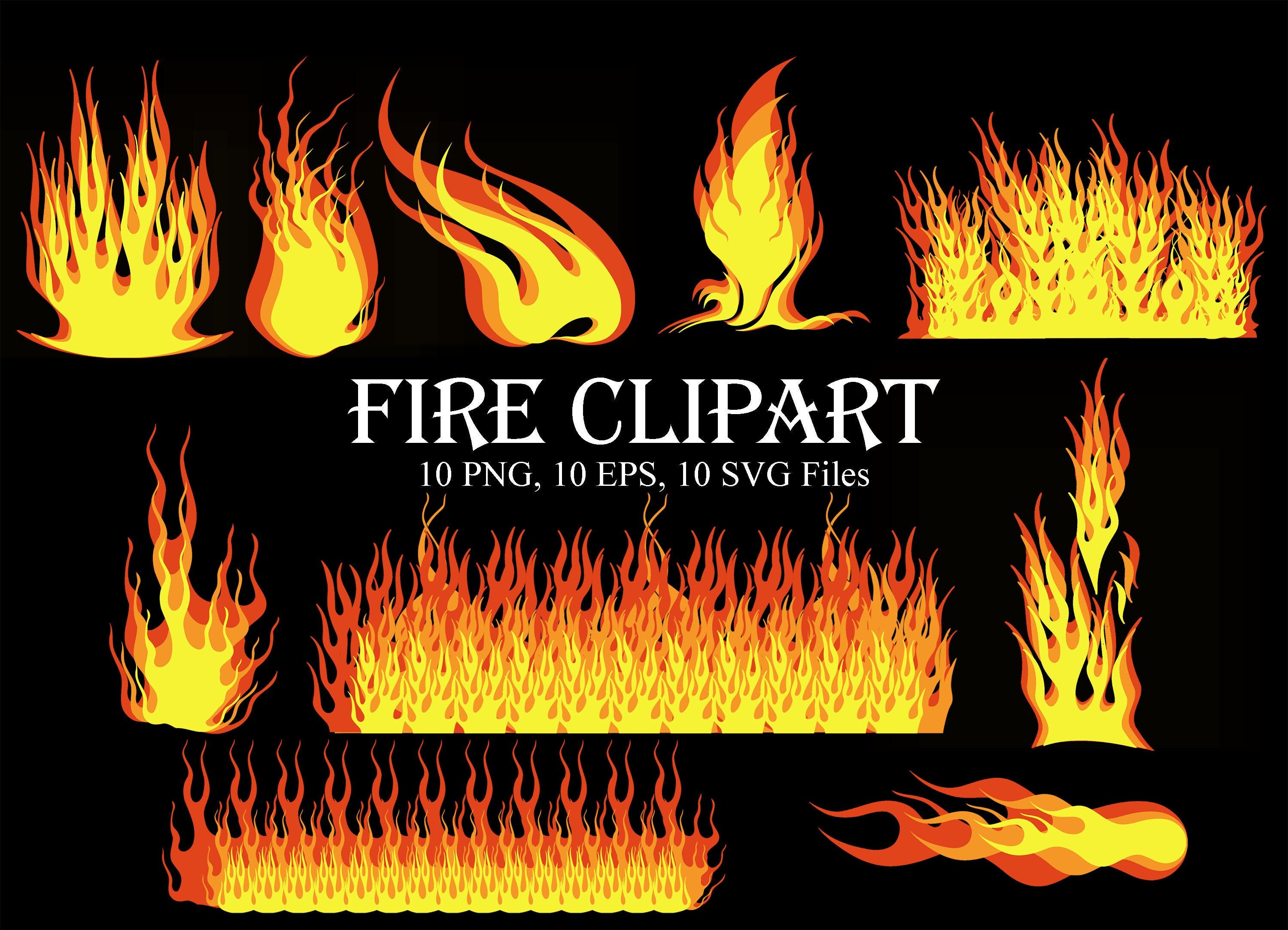 dxf for Cricut png Instant download svg SVG Flames Fire Flames Fire ...