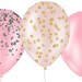 Blush Pink and Navy Blue Balloons Clipart, Glitter Balloon PNG Digital ...
