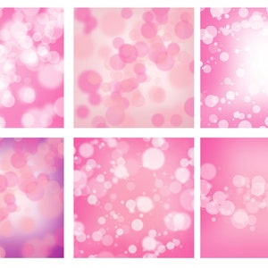 Pink Bokeh Digital Paper, Printable Backgrounds Bokeh Lights, Fairy ...
