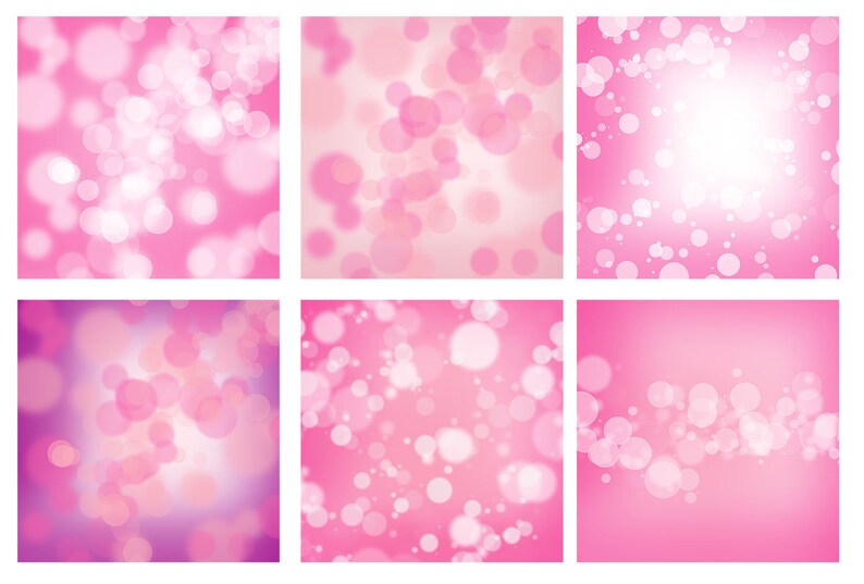 Pink Bokeh Digital Paper Printable Backgrounds Bokeh Lights - Etsy