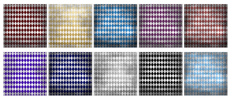 Harlequin Distressed Diamond Checkers Digital Paper Printable - Etsy