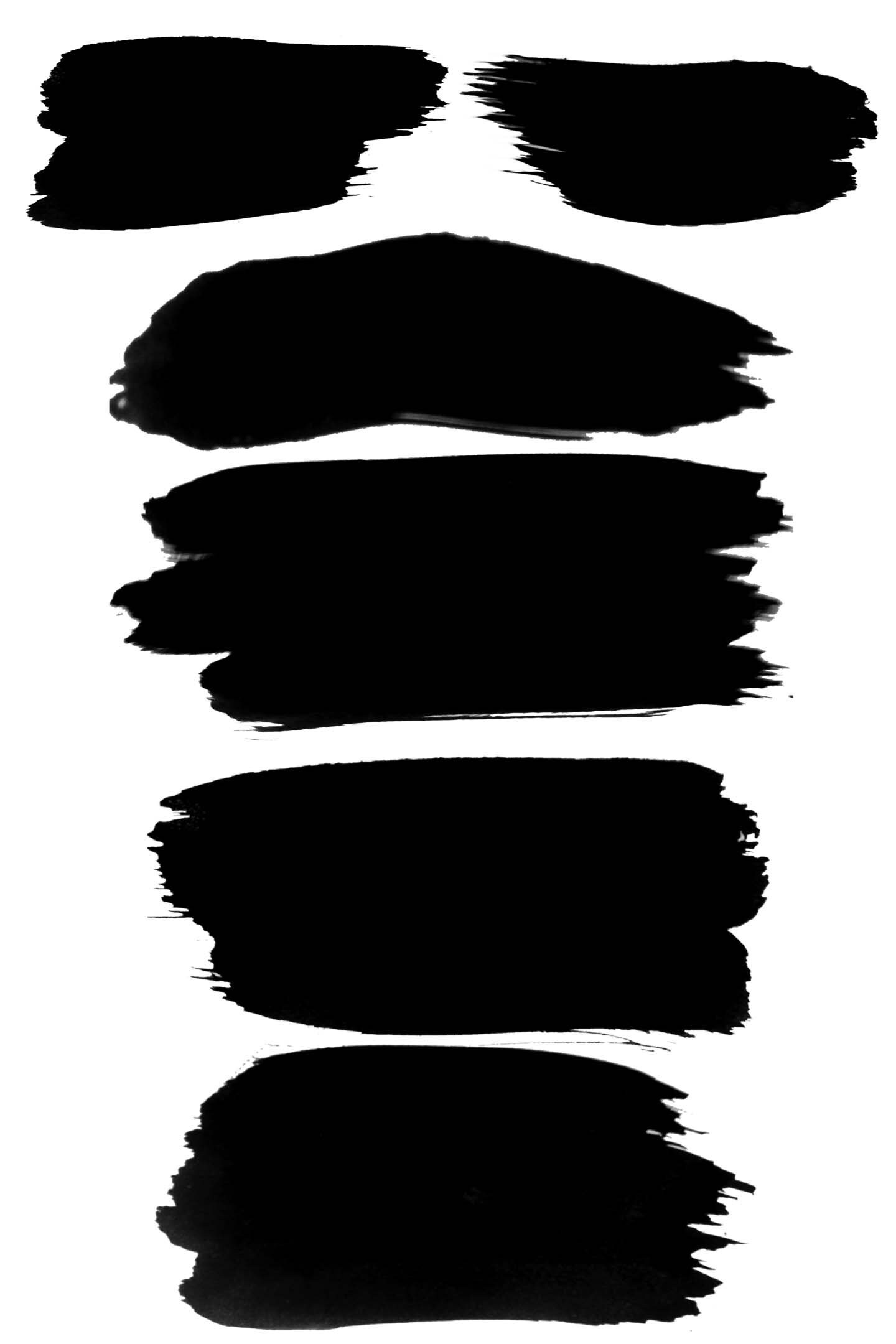 Black Watercolor Brush Strokes Black Paint Clipart Black - Etsy