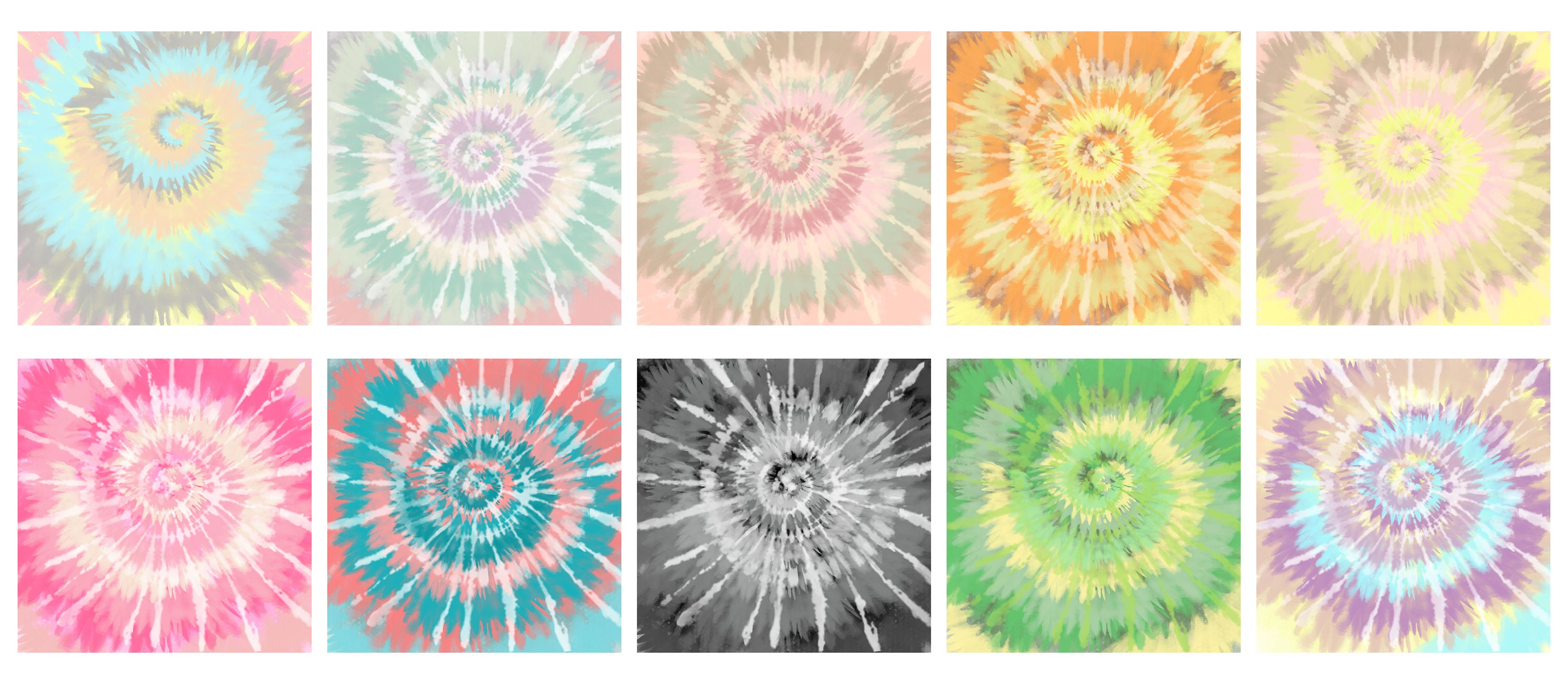 Tie Dye Digital Paper Boho Chic Groovy Whimsical Digital | Etsy