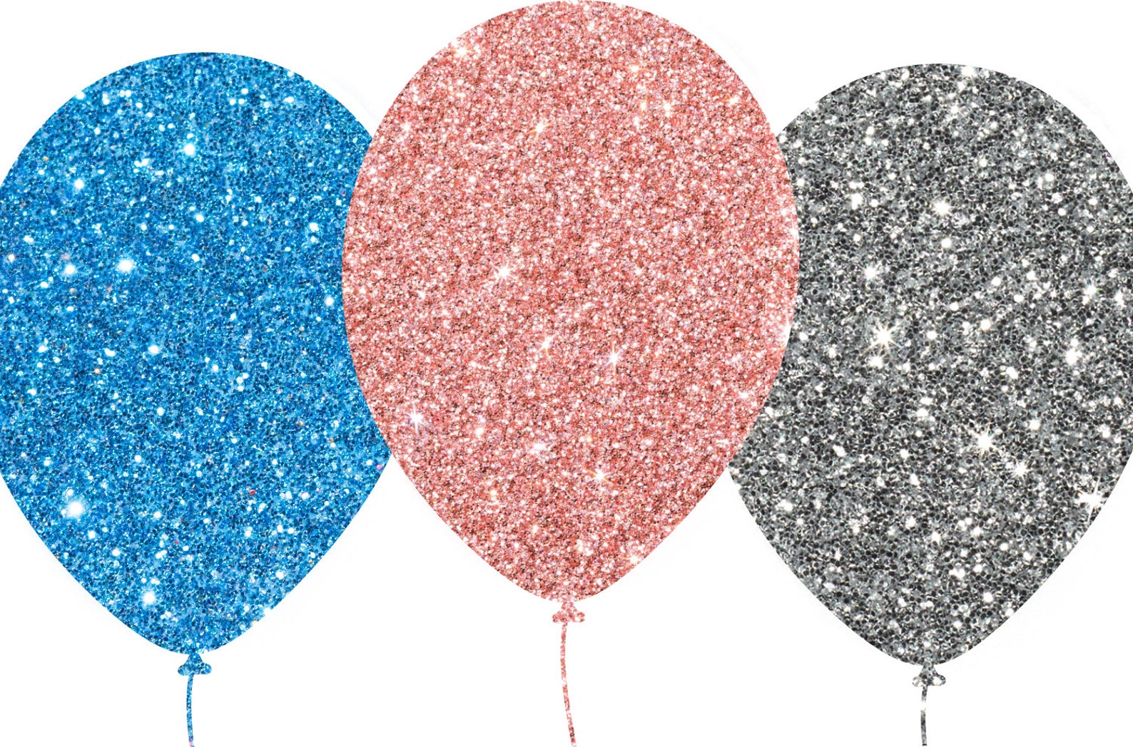 Glitter Balloons Clipart Glitter Balloon PNG Digital - Etsy
