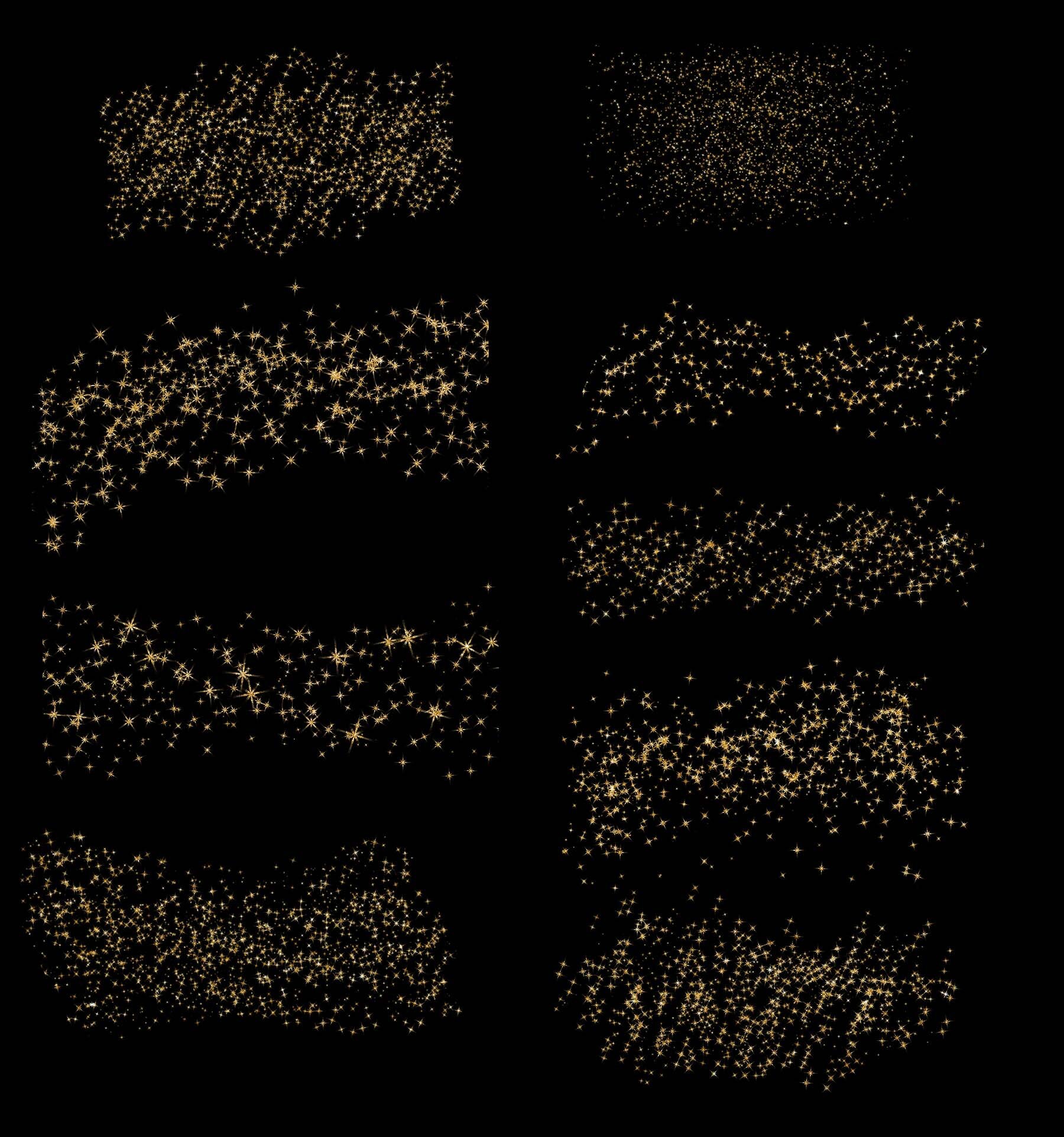 Gold Star Clusters Clipart Gold Stardust Gold Stars Clip - Etsy