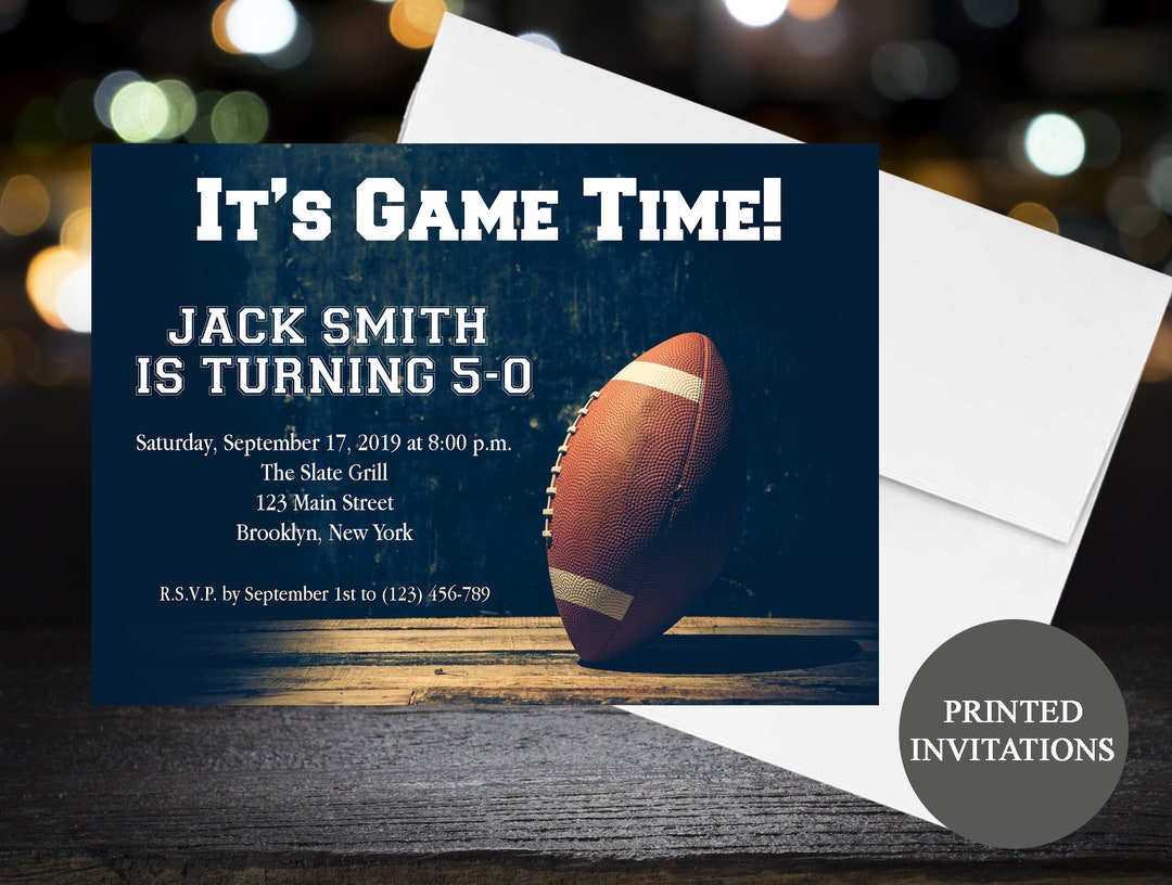 Football Birthday Invitation Party #17 | Any Age, Surprise Birthday ...