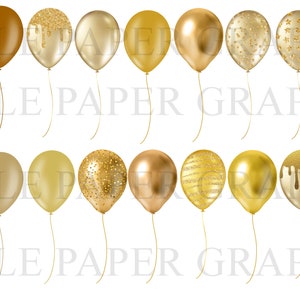 Blush Pink and Gold Glitter Balloons Clipart, Glitter Sparkle Confetti ...