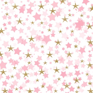 Pink and Gold Glitter Confetti Digital Paper, Pink and Gold Polka Dots ...