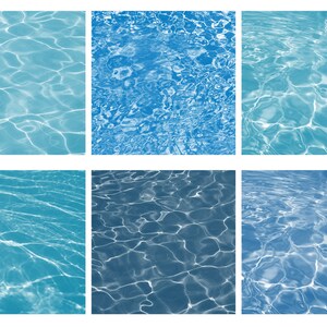 Ocean Sea Water Digital Papers, Pool Water Background, Printable ...
