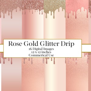 Rose Gold Dripping Glitter, Rose Gold Glitter Drips Like Frosting in ...