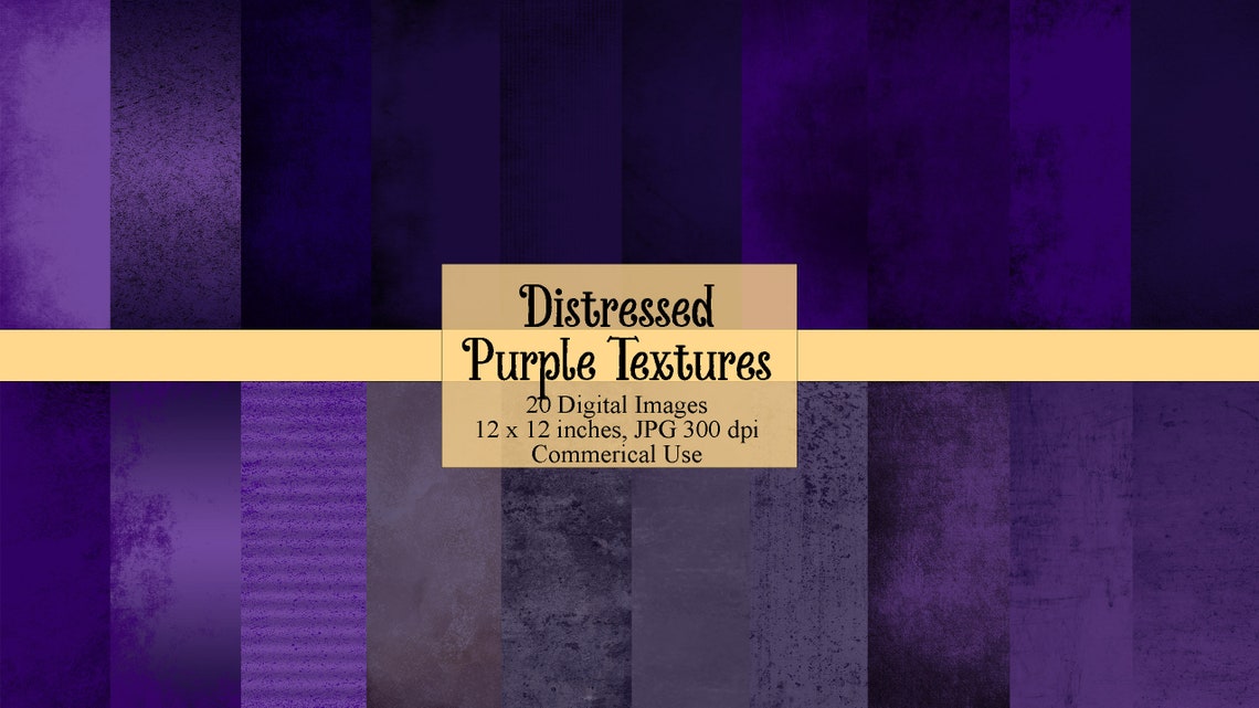 Distressed Purple Textures Digital Paper Dark Grunge - Etsy