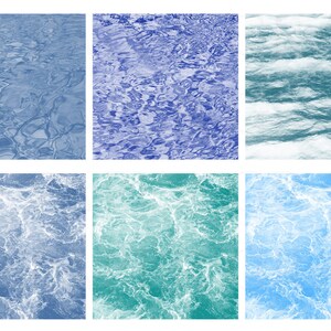 Ocean Sea Water Digital Papers, Pool Water Background, Printable ...
