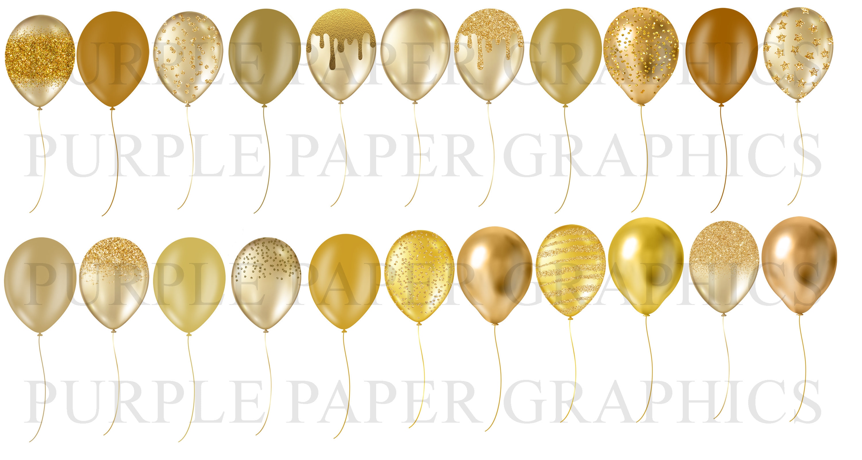 Burgundy and Gold Balloons Clipart Gold Glitter Sparkle | Etsy